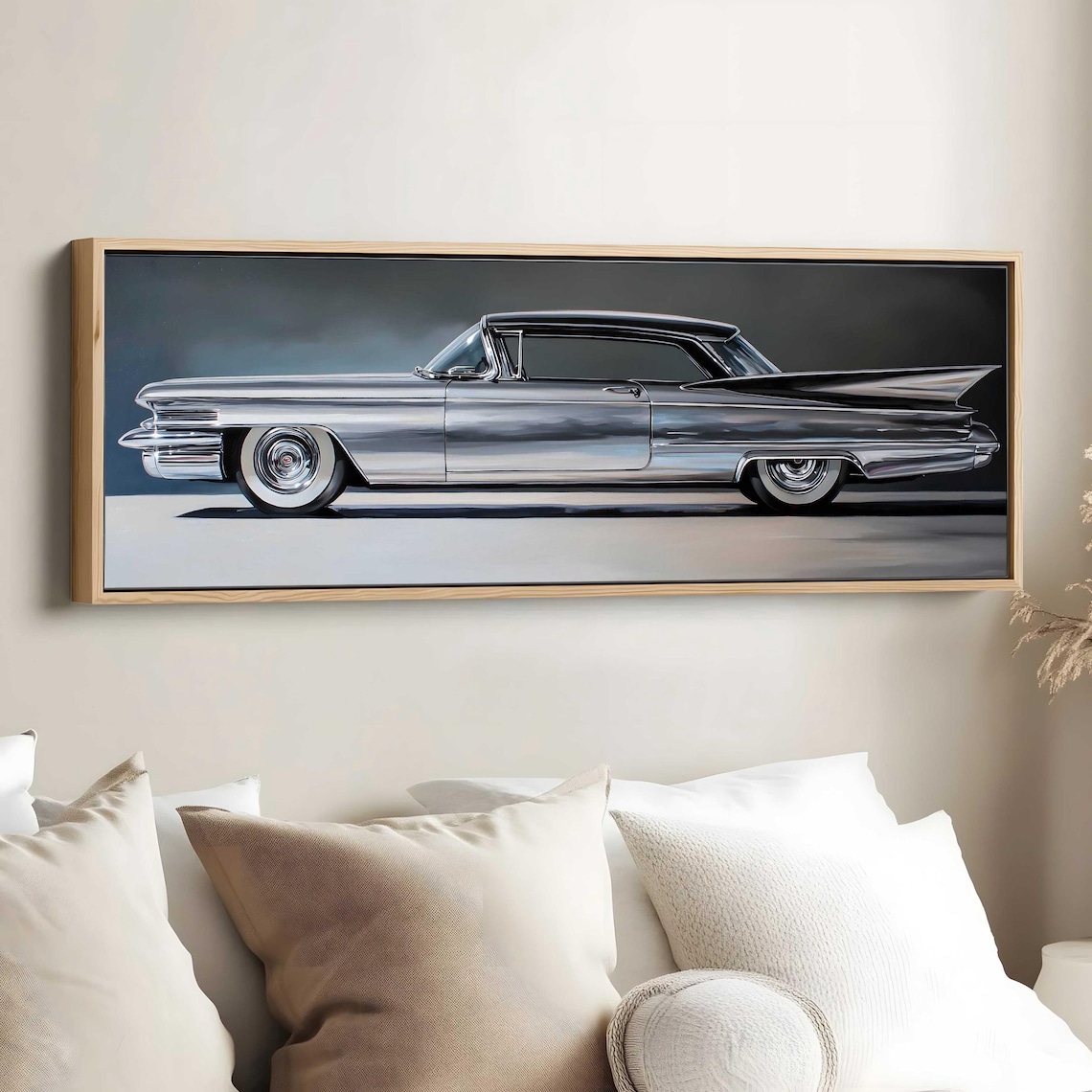 1959 Cadillac Eldorado, Panoramic Canvas Print, Vintage Automotive Wall ...
