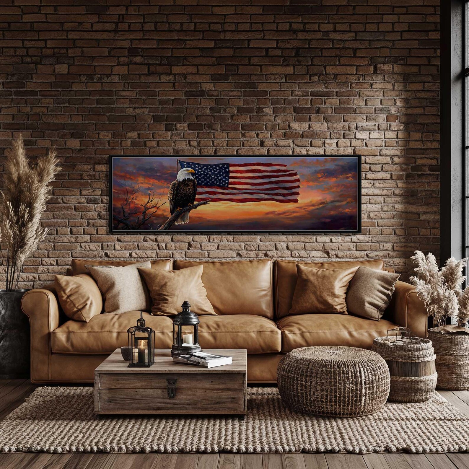 Bald Eagle American Flag Wall Art, American Flag Painting, Bald Eagle ...
