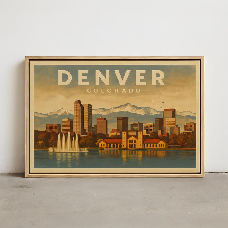 Denver Skyline - Etsy