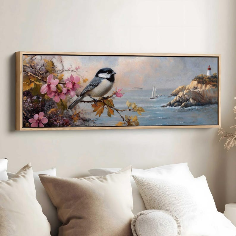 Massachusetts State Bird Art, Black-capped Chickadee Decor, Mayflower ...