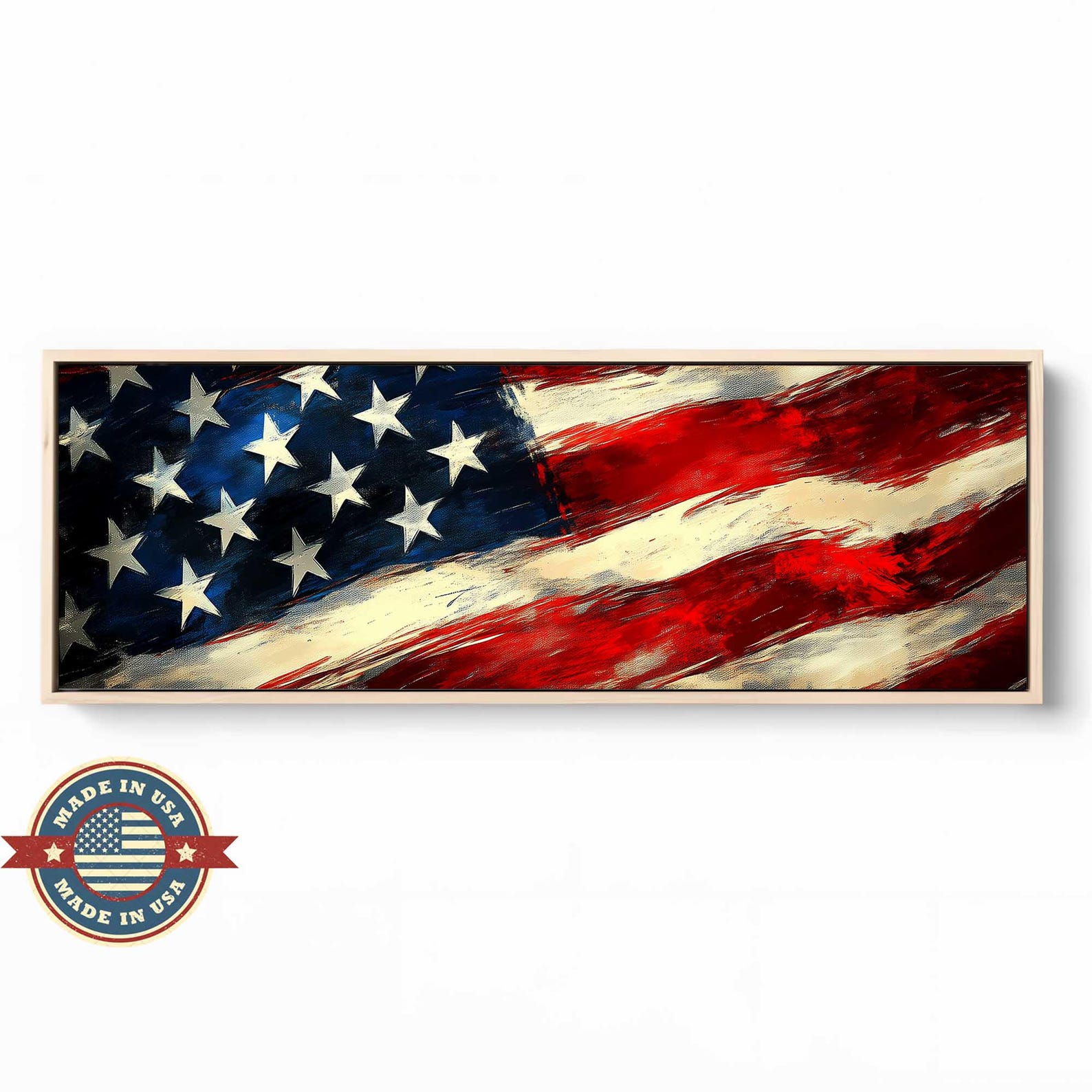 American Flag Wall Art, United States Flag Art, American Flag Painting ...
