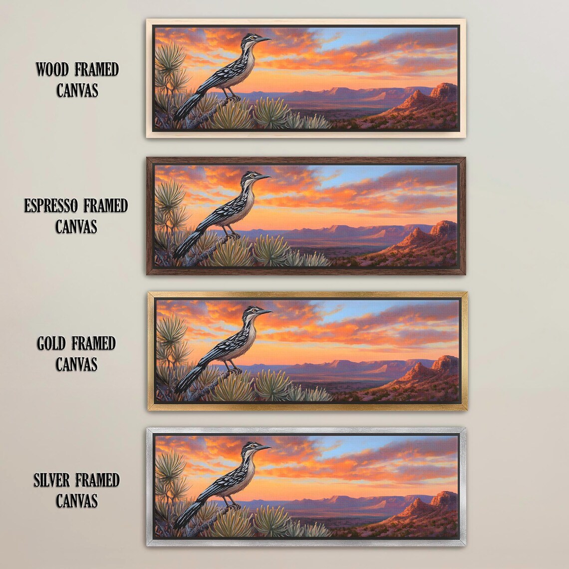 New Mexico State Bird Art, Greater Roadrunner Decor, Yucca Flower Art ...