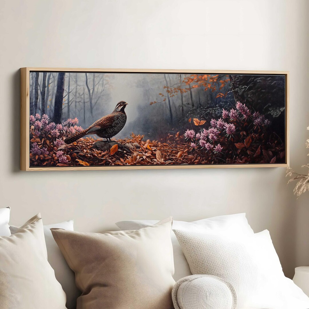 Pennsylvania State Bird Art, Ruffed Grouse Decor, Mountain Laurel Art ...