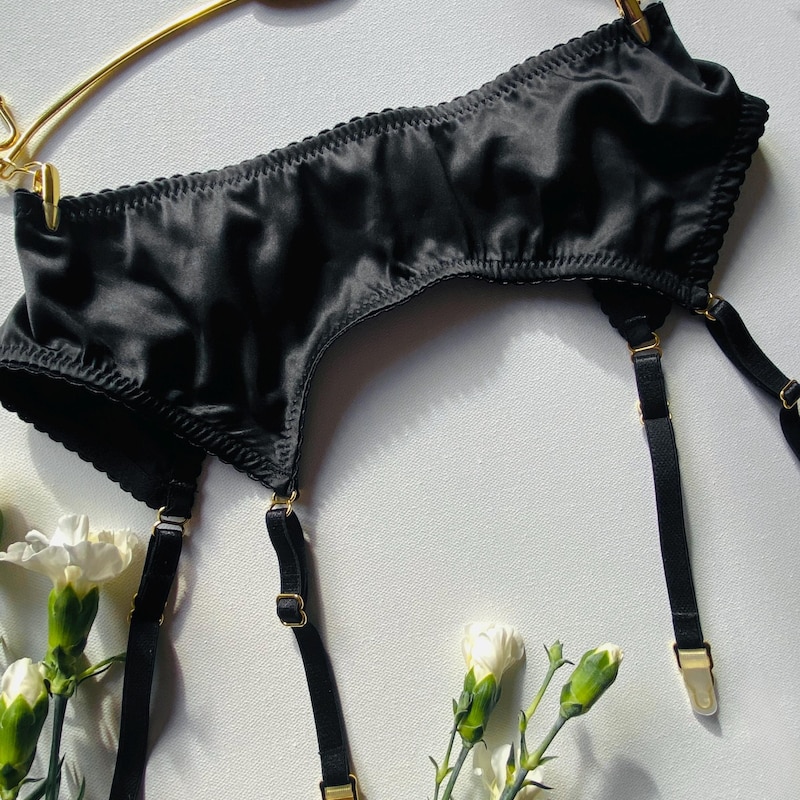 Suspender Belt Silk - Etsy UK