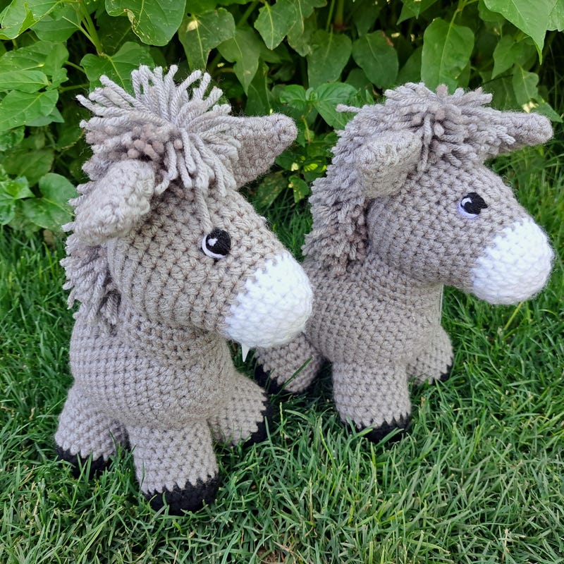 Stuffed Donkey - Etsy