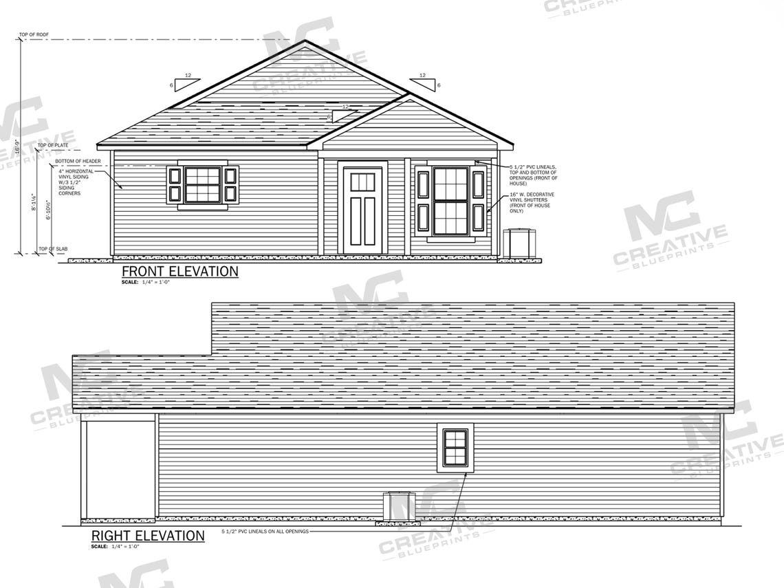 30' X 44' Mapleview Ranch House Plan (reversed) | 3 Bedroom 2 Bath ...