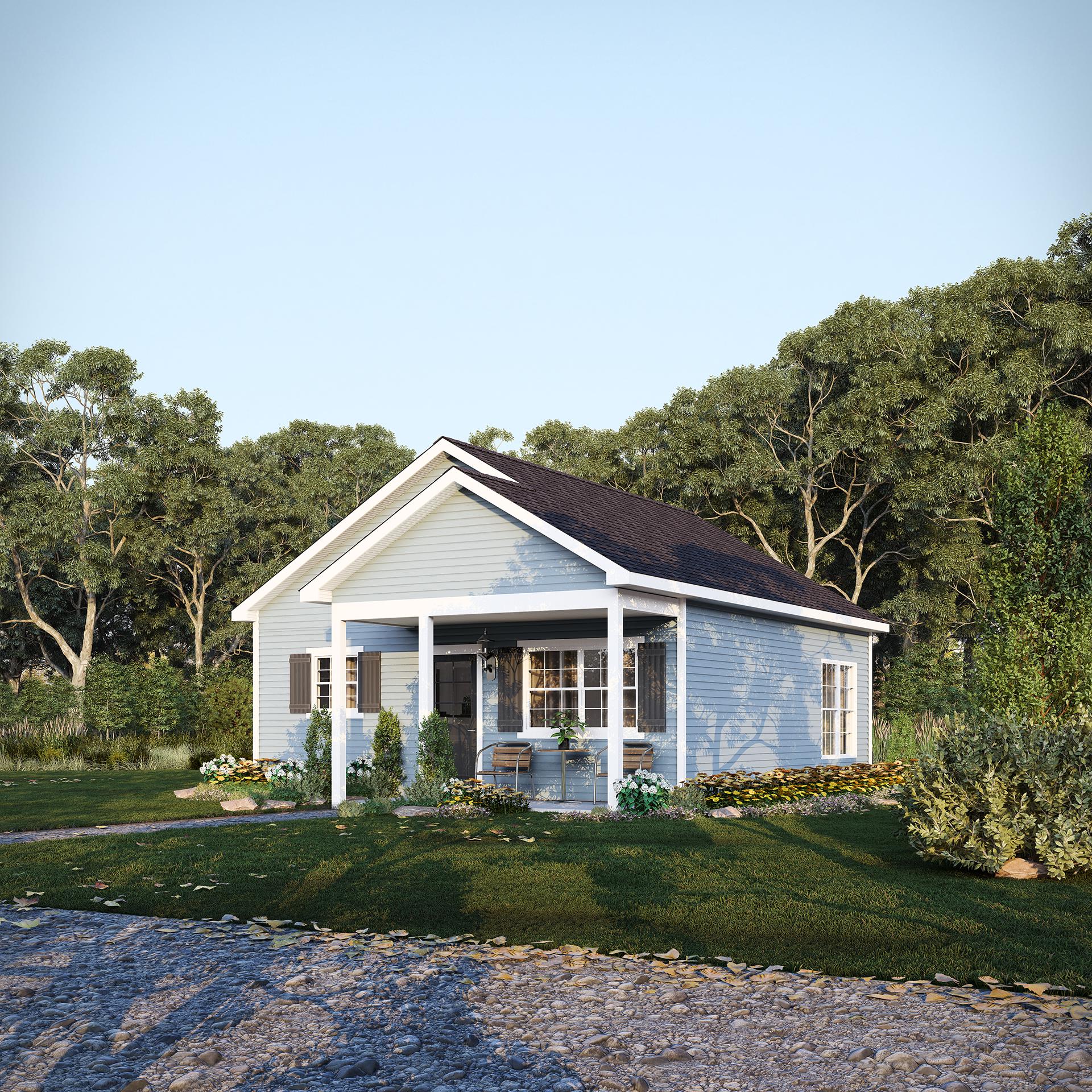 24' X 26' Orchard Cottage House Plan | 1 Bedroom 1 Bath Single Story ...