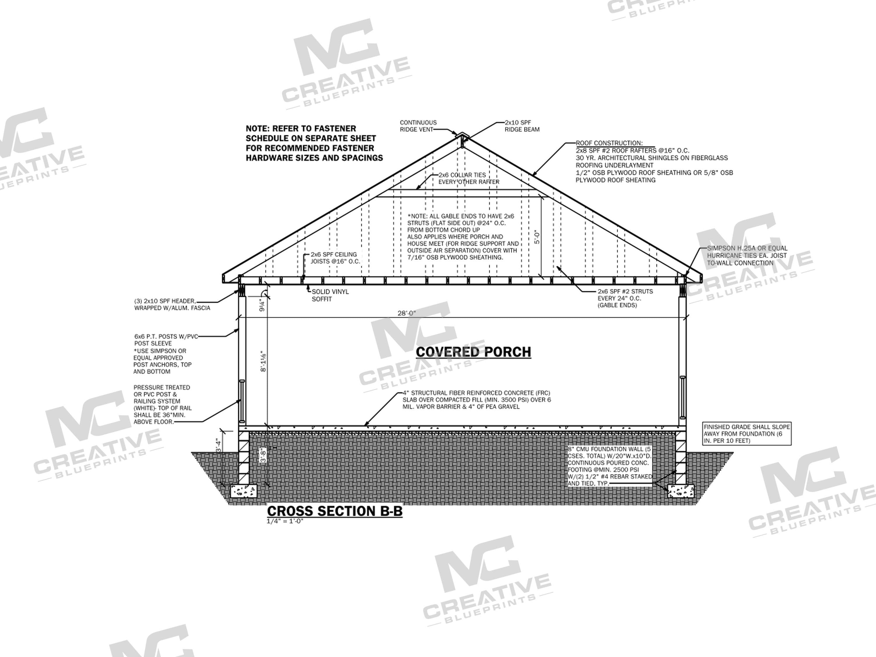 28' X 44' Briarstead Ranch House Plan | 2 Bedroom 2 Bath Single Story ...