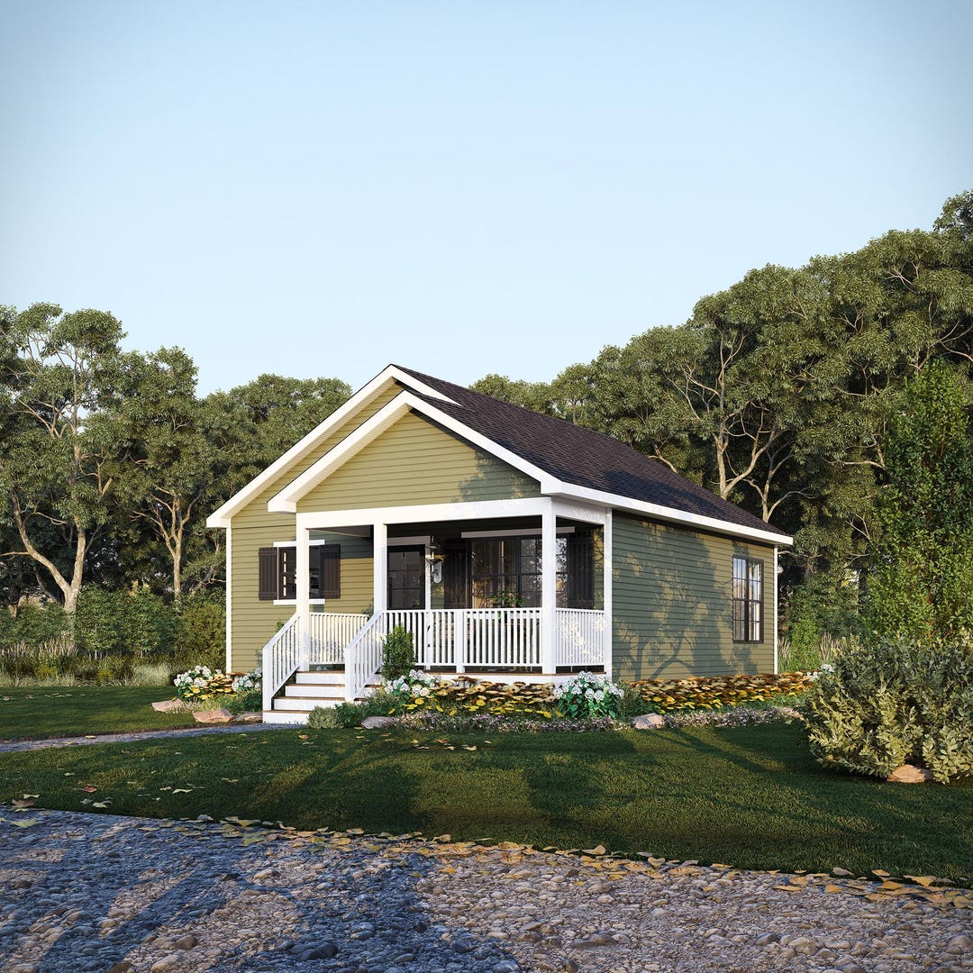 24' X 26' Orchard Cottage House Plan | 1 Bedroom 1 Bath Single Story ...