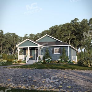30' X 44' Mapleview Ranch House Plan | 3 Bedroom 2 Bath Single Story ...
