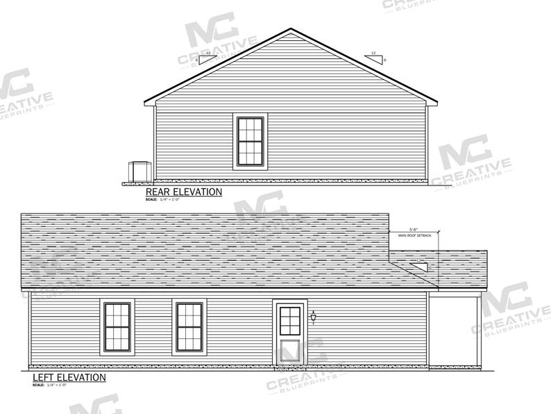 30' X 44' Mapleview Ranch House Plan (reversed) | 3 Bedroom 2 Bath ...