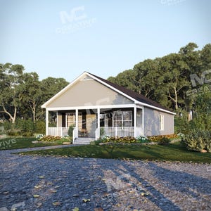 28' X 44' Briarstead Ranch House Plan | 2 Bedroom 2 Bath Single Story ...