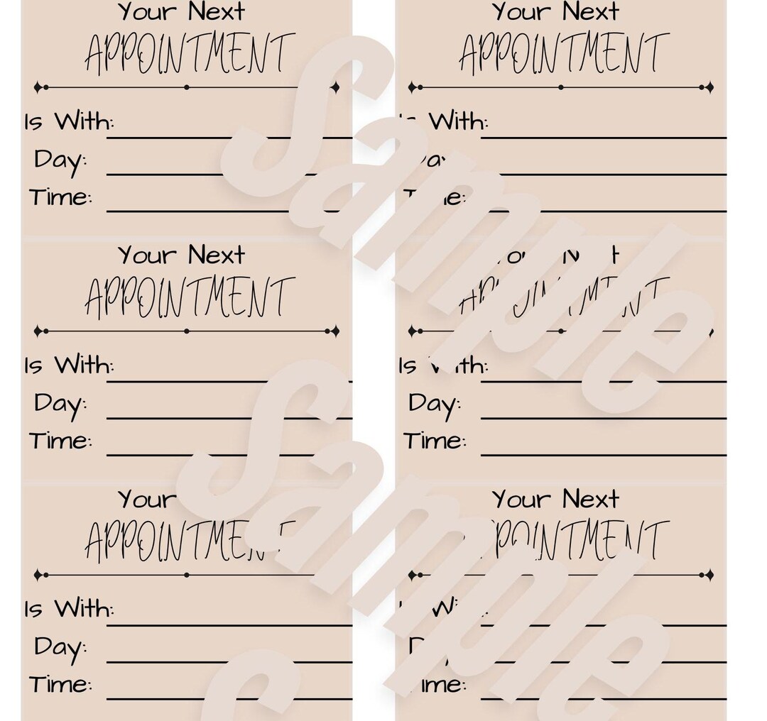 Appointment Template - Etsy