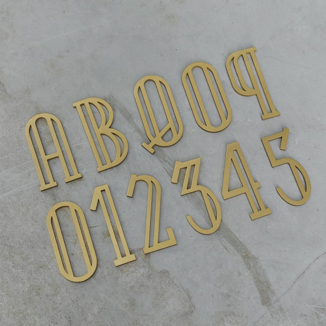 Custom House Brass House Numbers, Solid Brass Letters, House Numbers ...