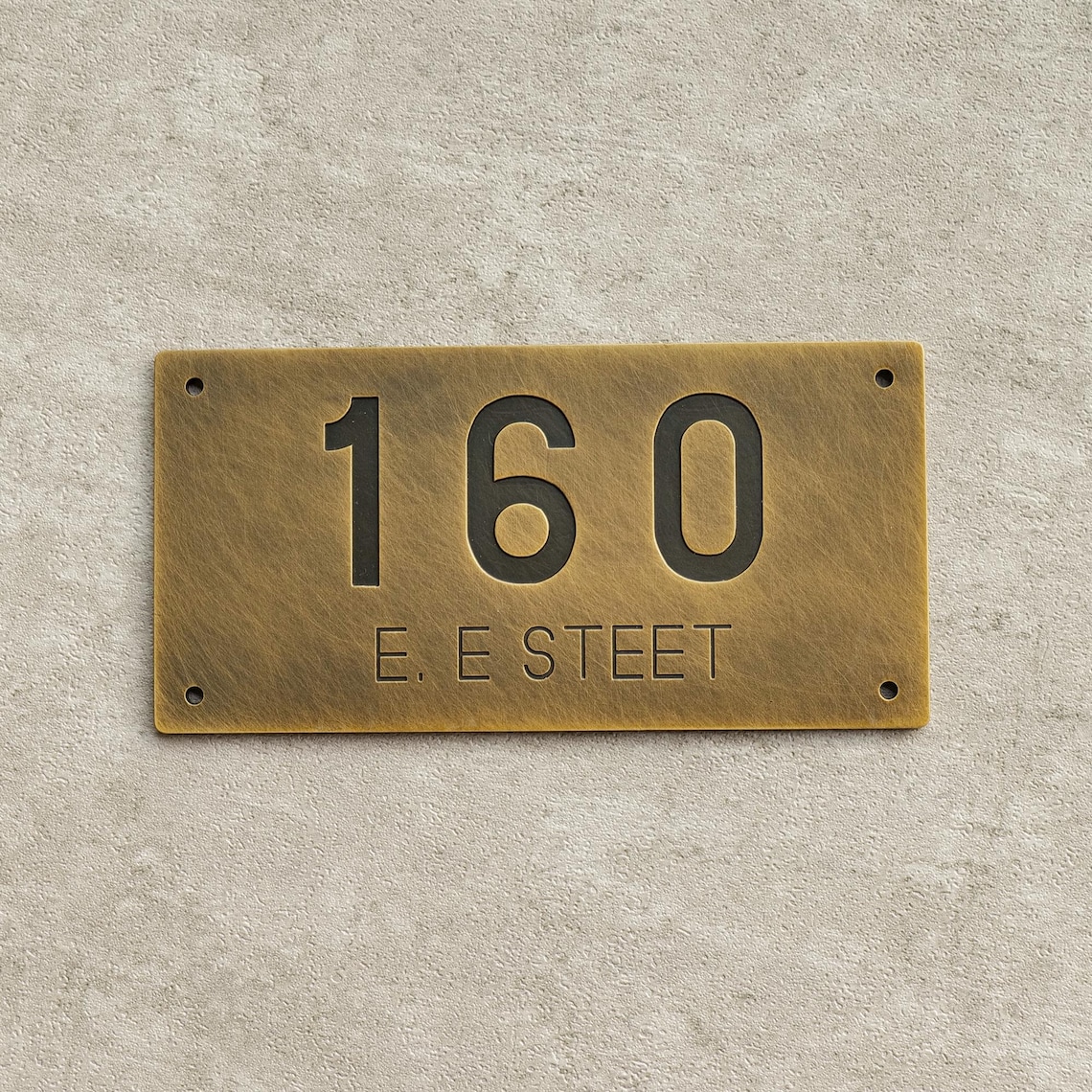 Customized Vintage Brass Nameplates, Personalized Plaques, Satin ...