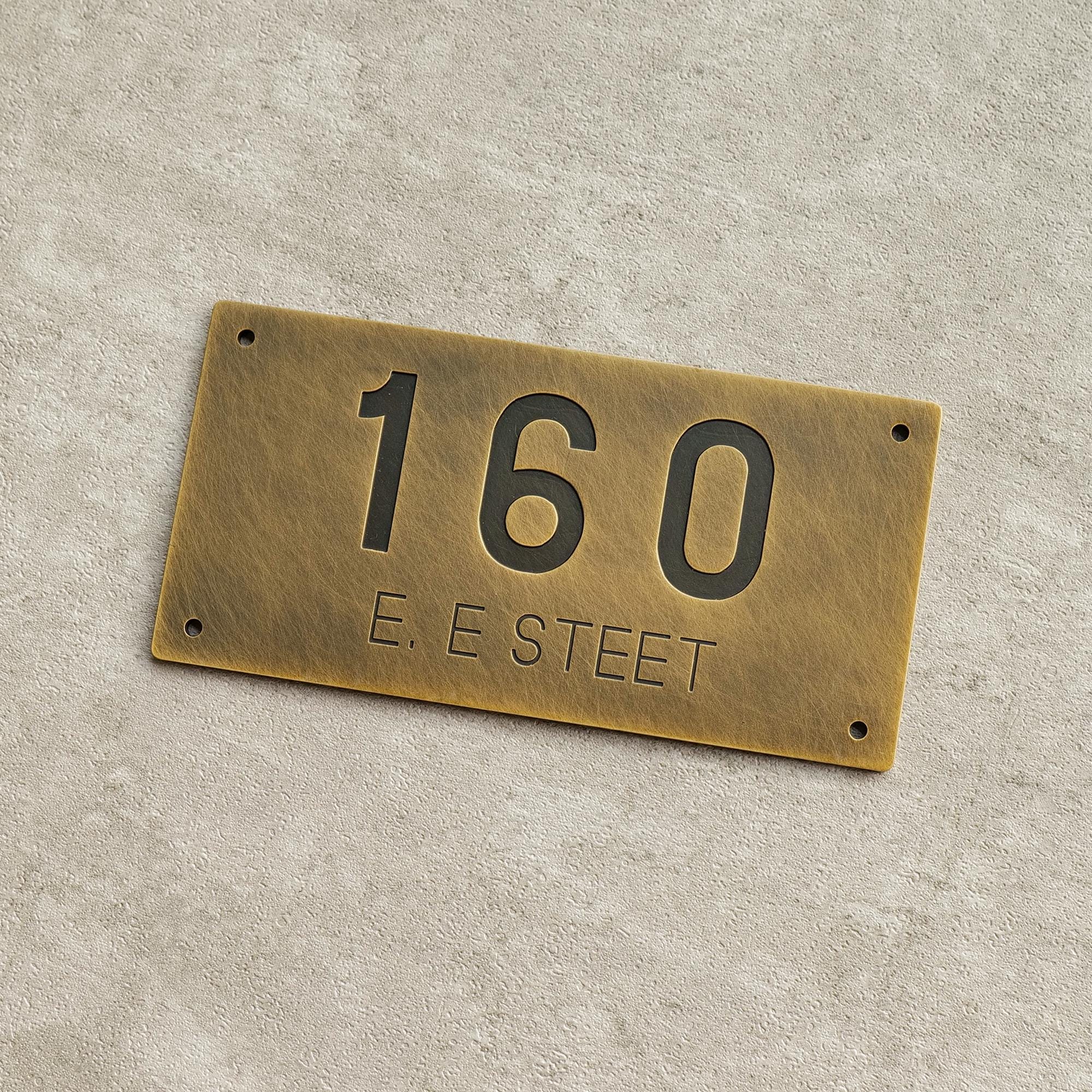 Customized Vintage Brass Nameplates, Personalized Plaques, Satin ...