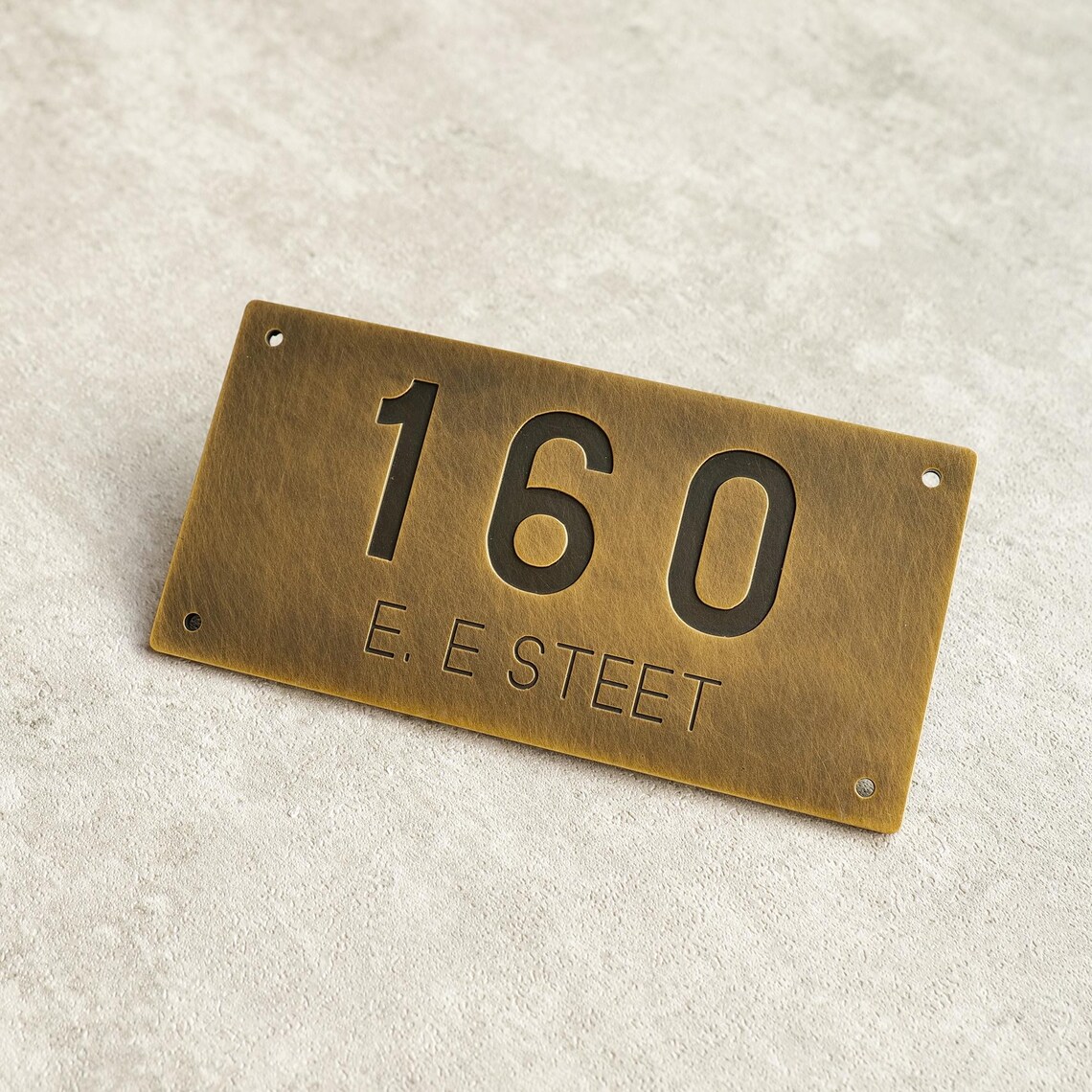 Customized Vintage Brass Nameplates, Personalized Plaques, Satin ...