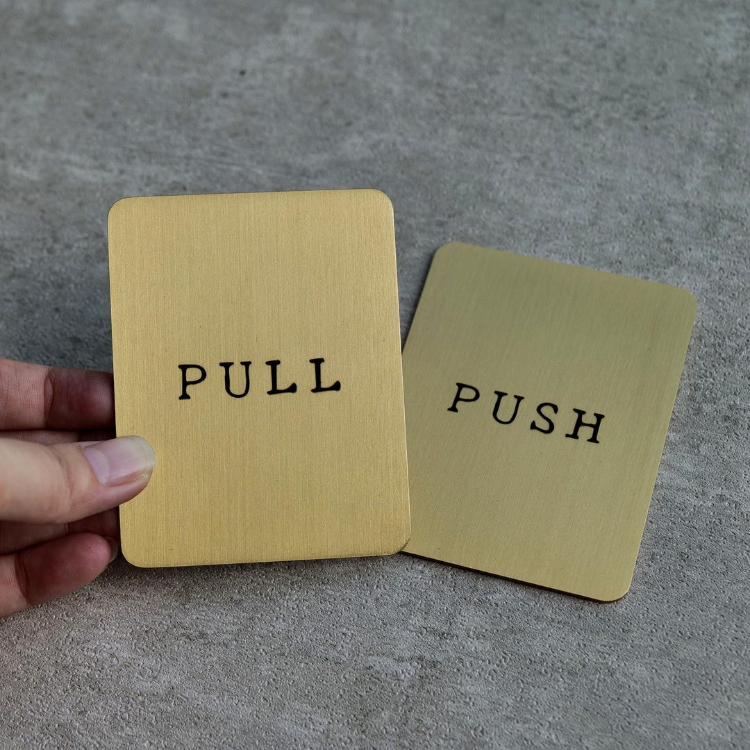 Custom Brass Signs, Sliding Door Signs, Solid Brass Signs, Sliding Door ...