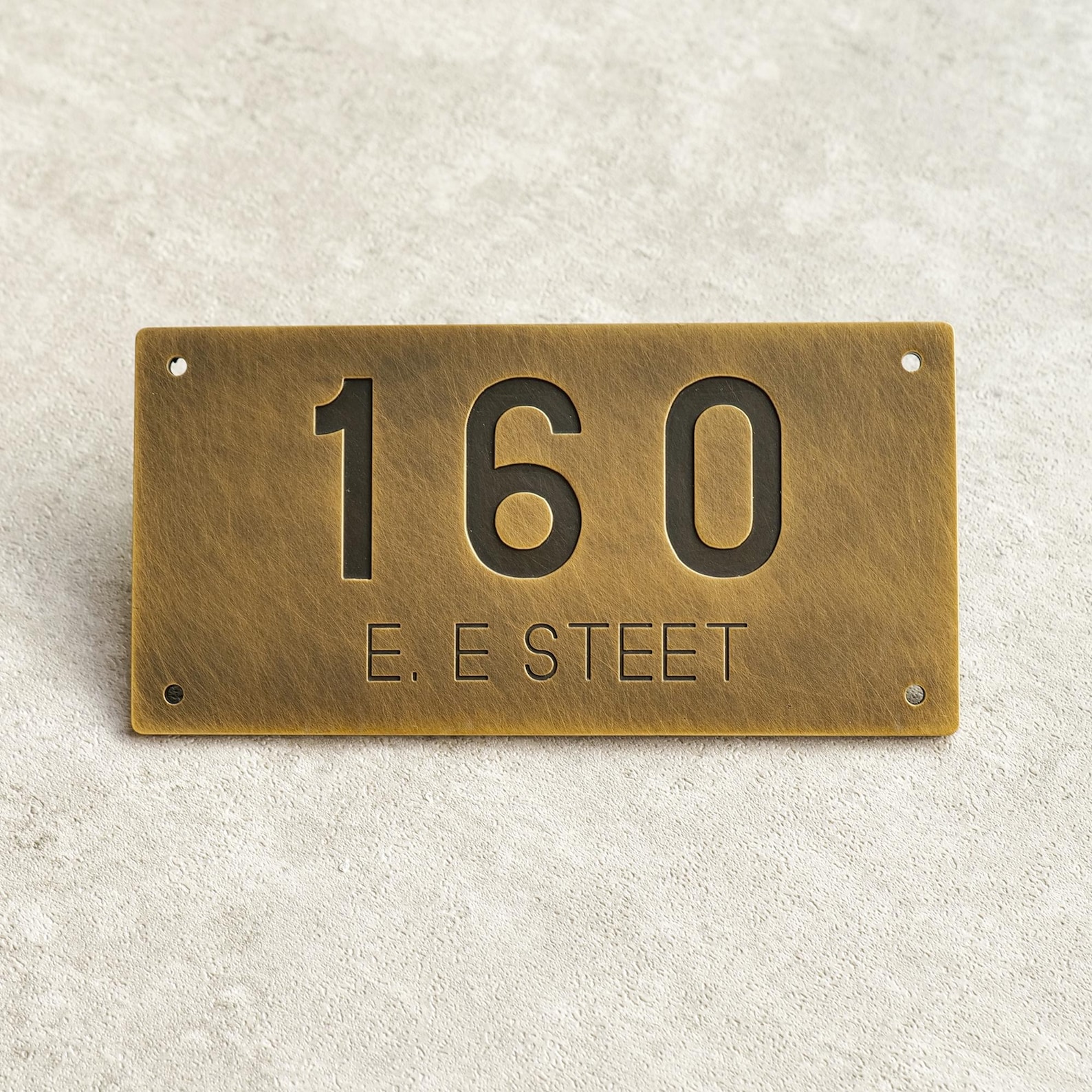Customized Vintage Brass Nameplates, Personalized Plaques, Satin ...