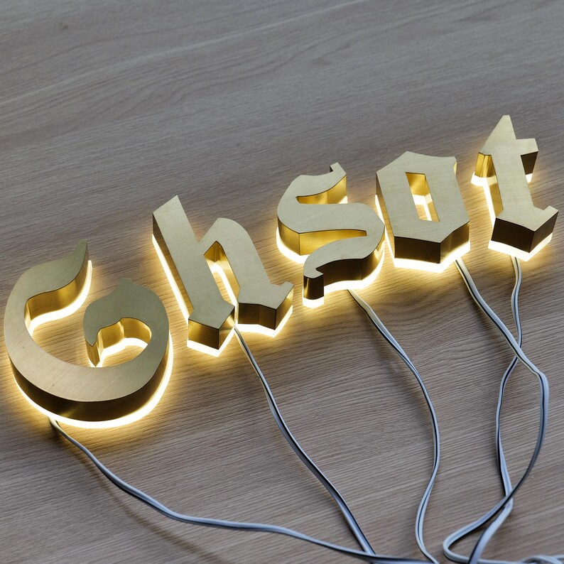 Custom 3D Metal Art Signs, Personalized Salon Signs, Backlit Signs ...