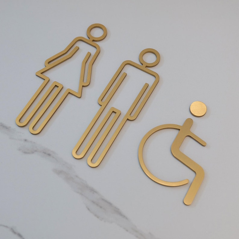 Custom Brass Restroom Signs, Funny Brass Restroom Signs, Restroom Signs ...