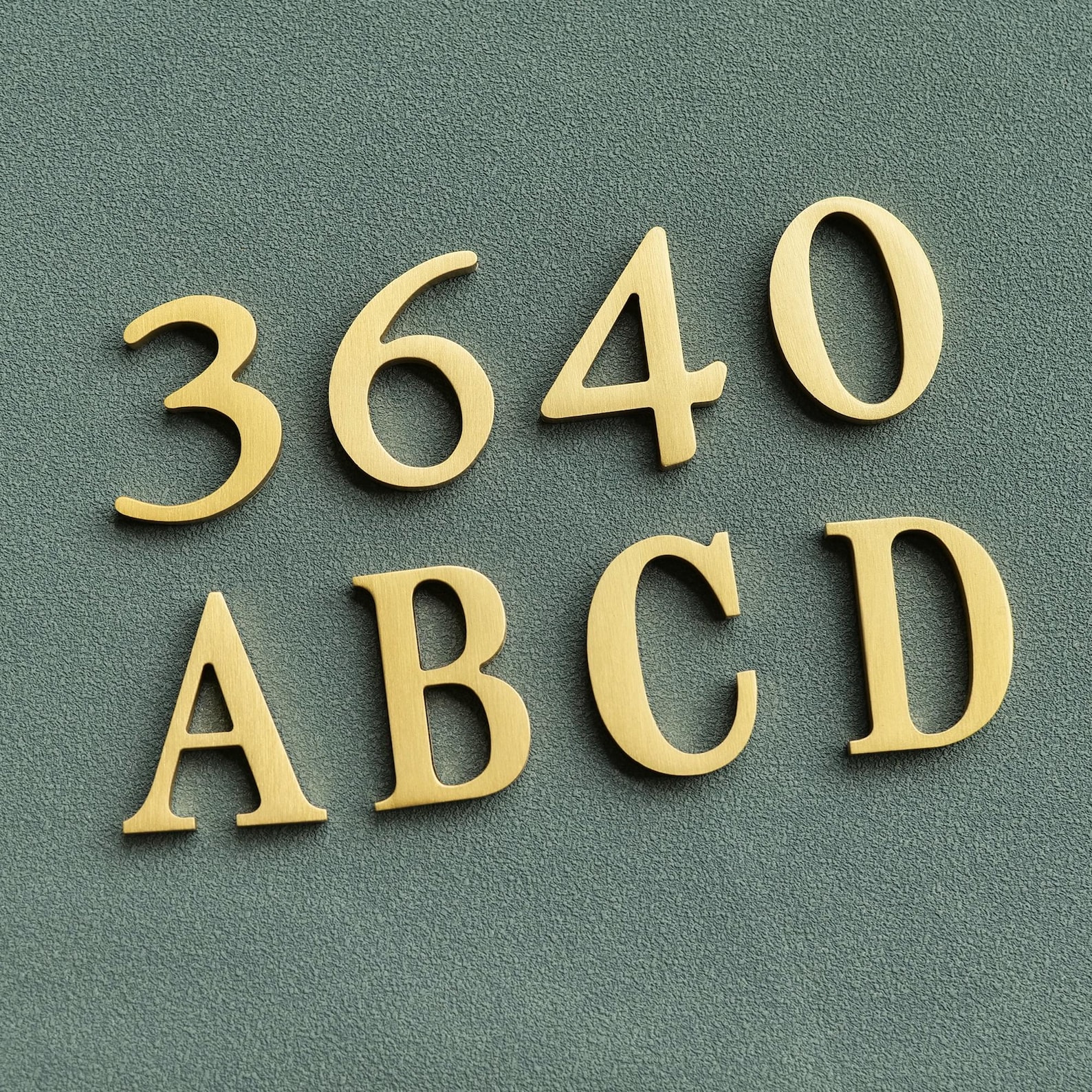 Custom Brass House Number, Metal Sign, Digital House Number, Solid ...