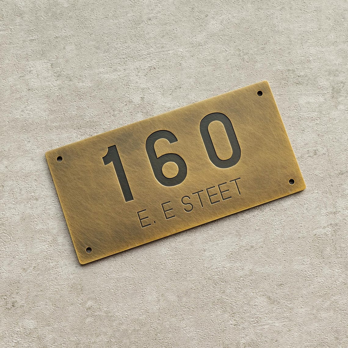 Customized Vintage Brass Nameplates, Personalized Plaques, Satin ...