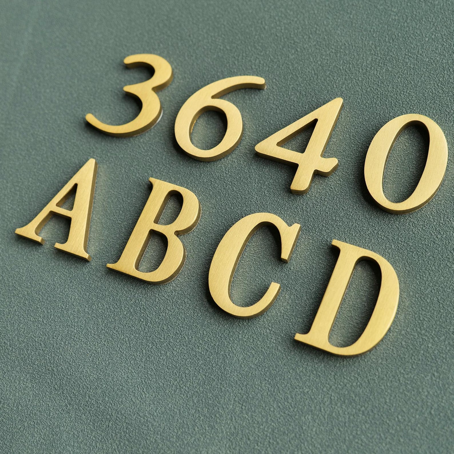 Custom Brass House Number, Metal Sign, Digital House Number, Solid ...