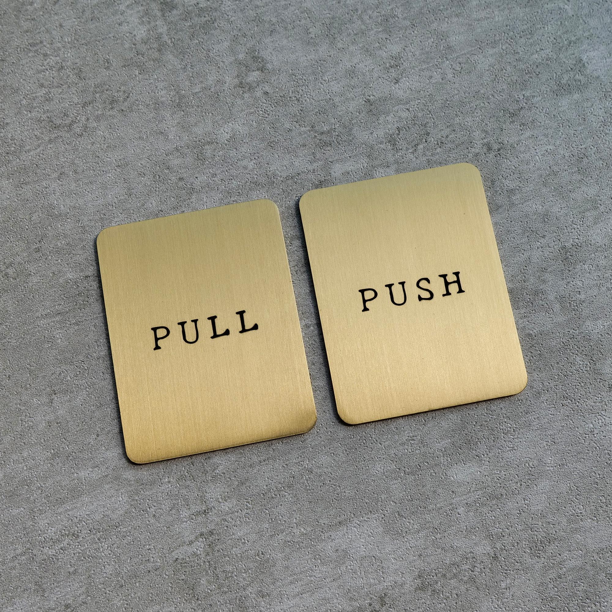 Custom Brass Signs, Sliding Door Signs, Solid Brass Signs, Sliding Door ...