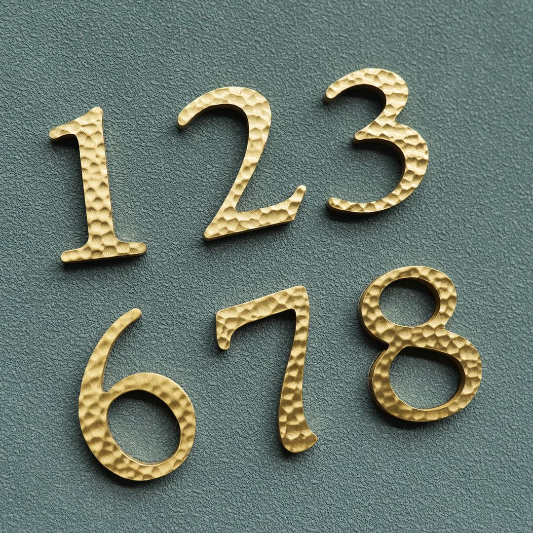 Luxury Self-adhesive Pure Brass House Numbers,custom Metal Number ...
