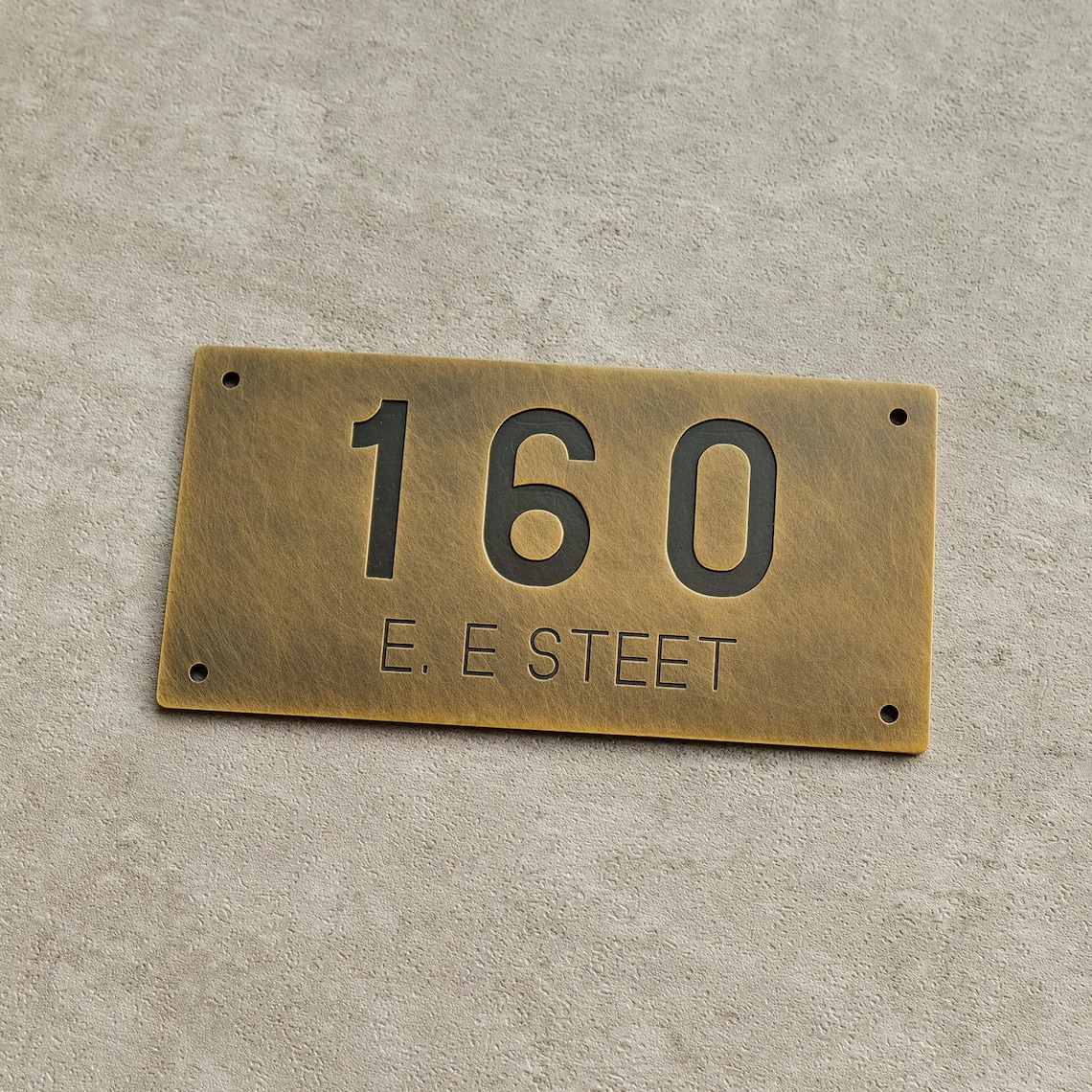 Customized Vintage Brass Nameplates, Personalized Plaques, Satin ...