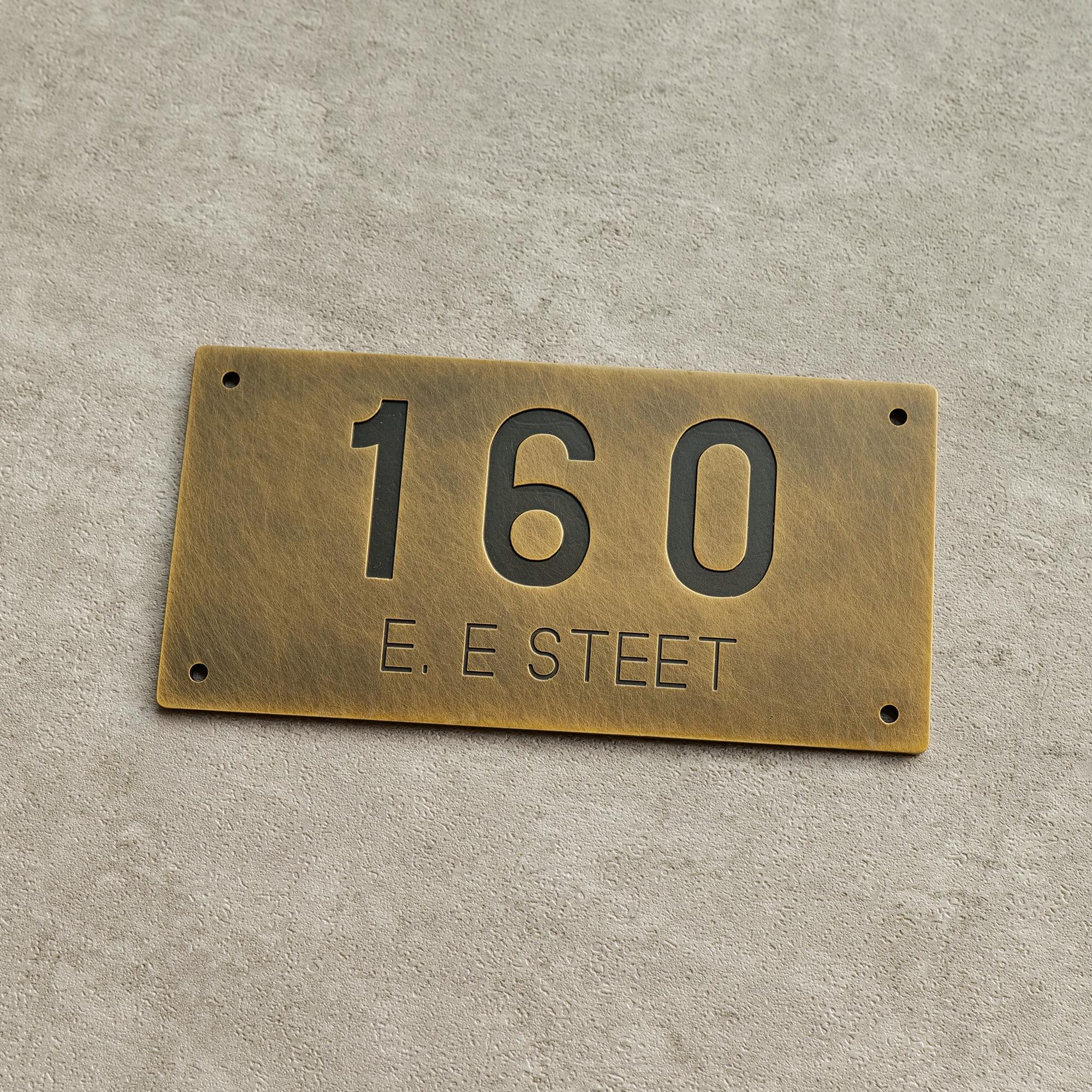 Customized Vintage Brass Nameplates, Personalized Plaques, Satin ...