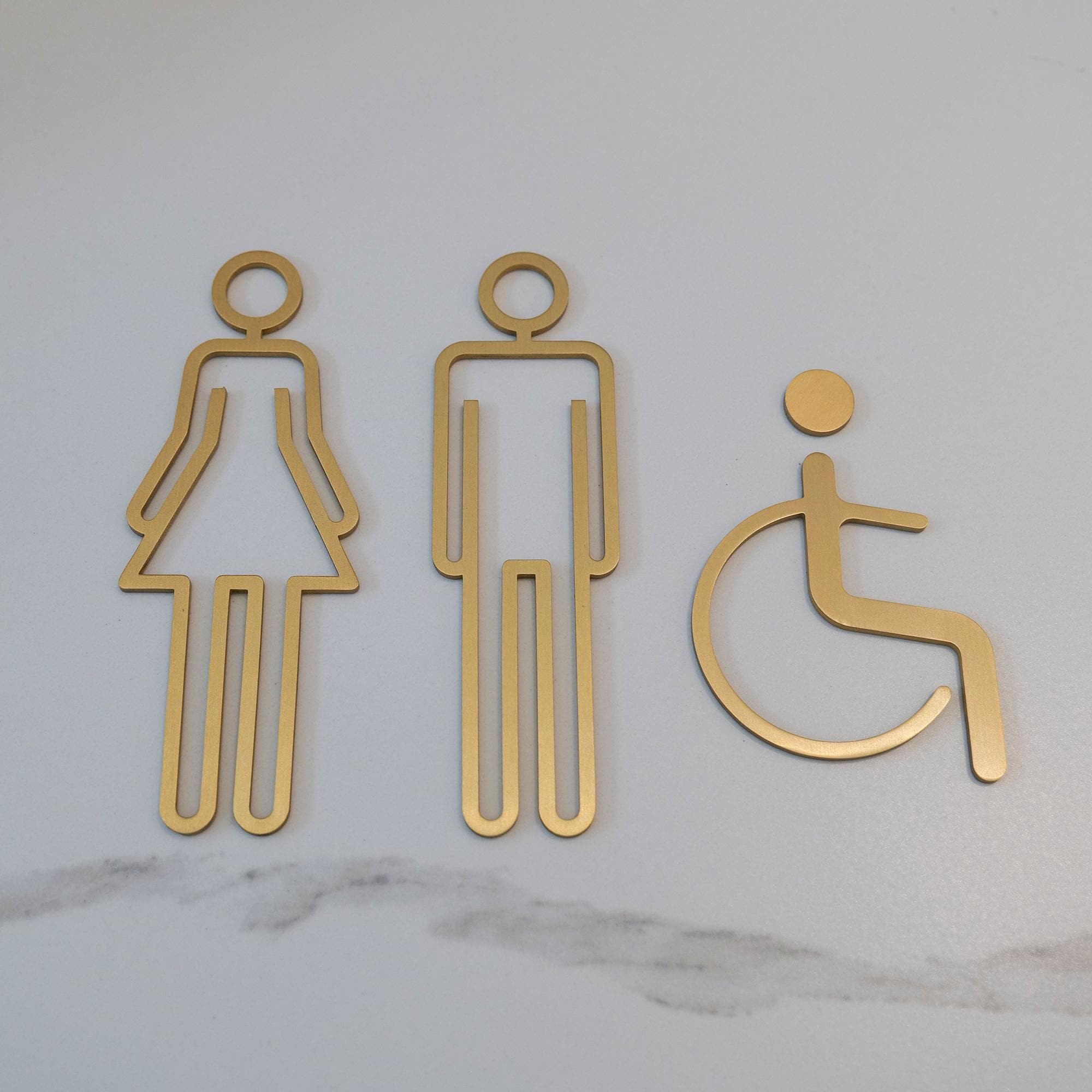 Custom Brass Restroom Signs, Funny Brass Restroom Signs, Restroom Signs ...