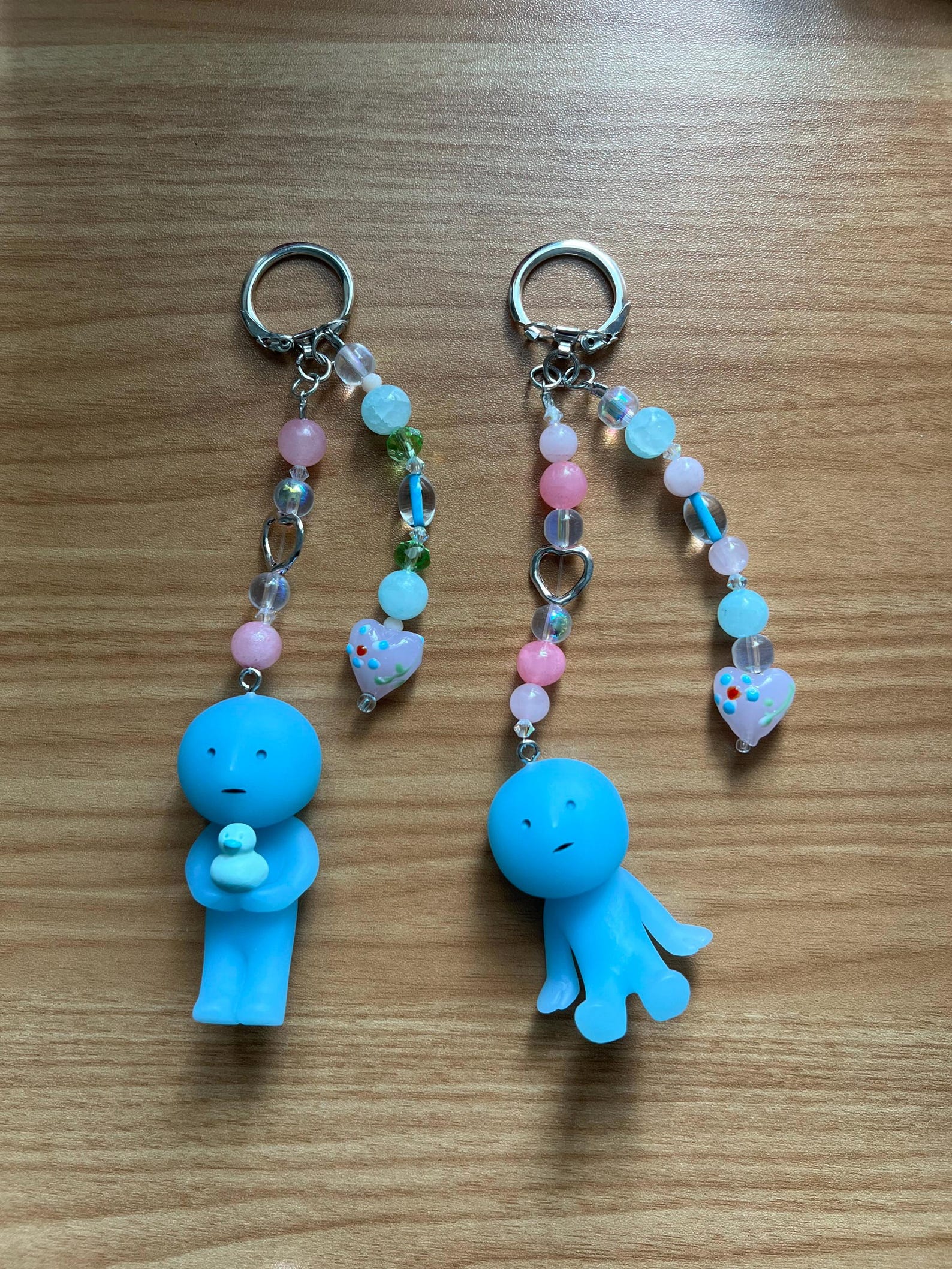 Cute Beaded Smiski Keychain - Etsy
