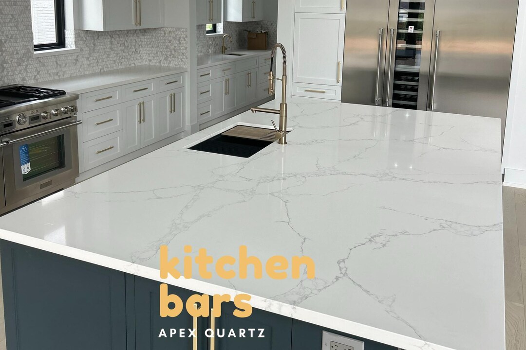 Custom Quartz Stone Kitchen Island Bar, Quartz Stone Kitchen ...