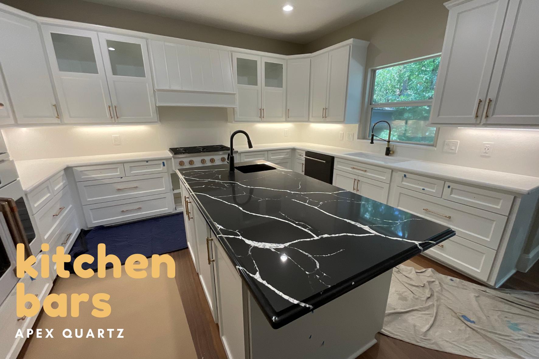 Custom Quartz Stone Kitchen Island Bar, Quartz Stone Kitchen ...