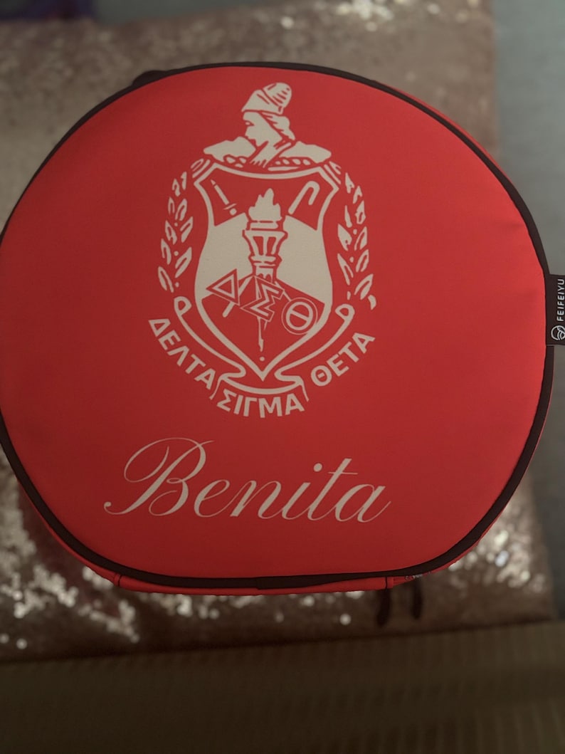 Personalized Delta Sigma Theta Makeup Bag | Custom DST Cosmetic ...