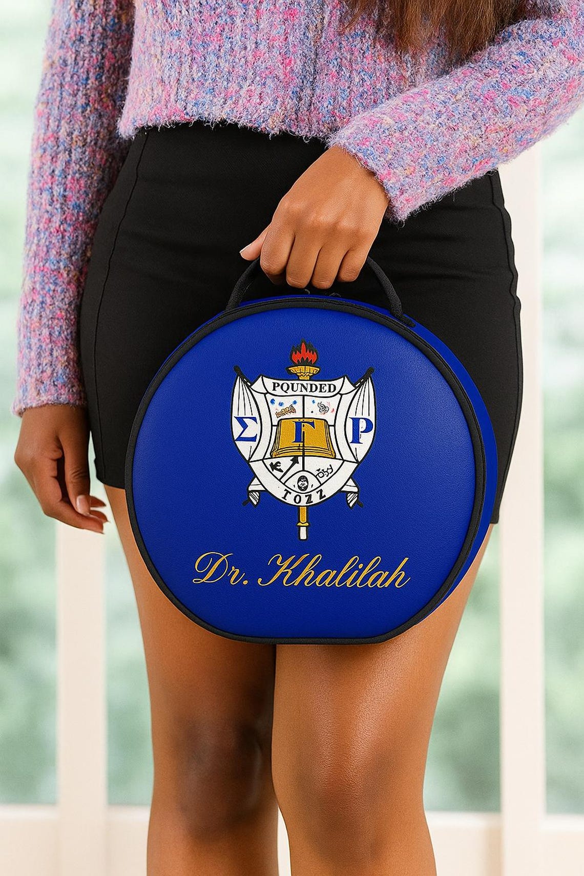 Sigma Gamma Rho Makeup Bag | Personalized Crest Cosmetic Travel Case - Etsy