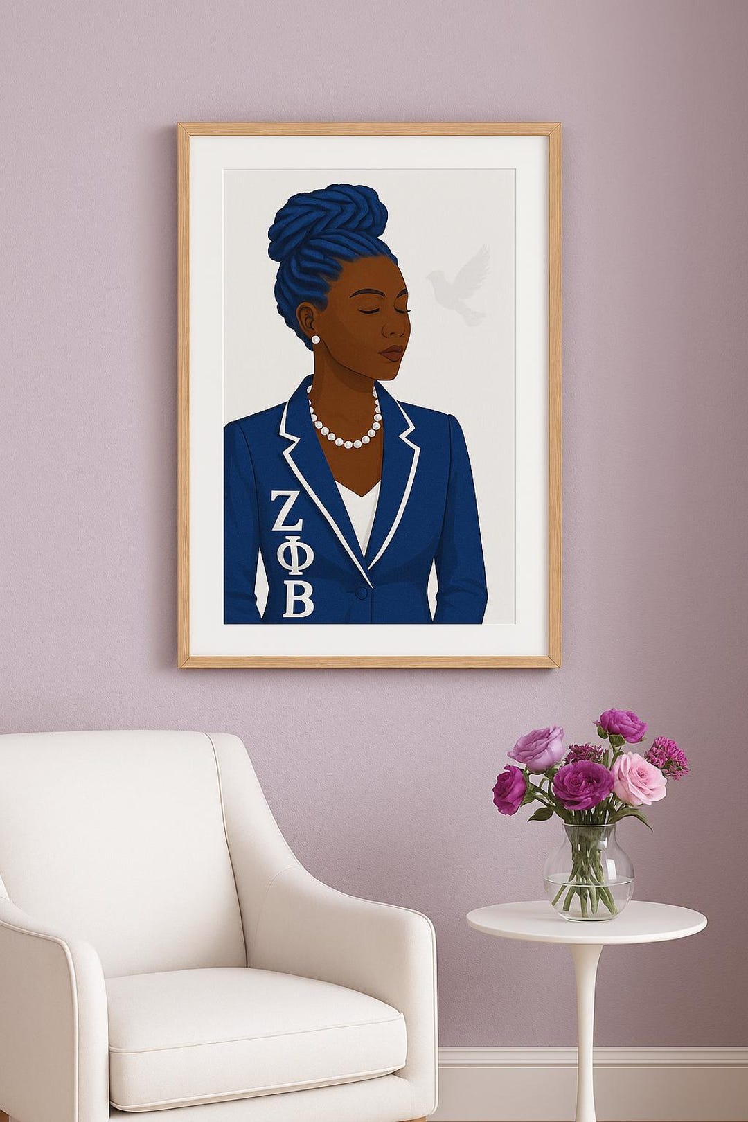 Zeta Phi Beta Wall Art | Digital Download | Finer Womanhood Print ...