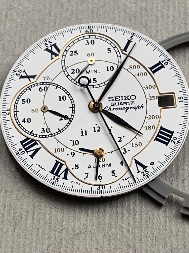 Seiko 7T32 Watch Dial: Original Japan, White Face (27.5mm) - Etsy Hong Kong