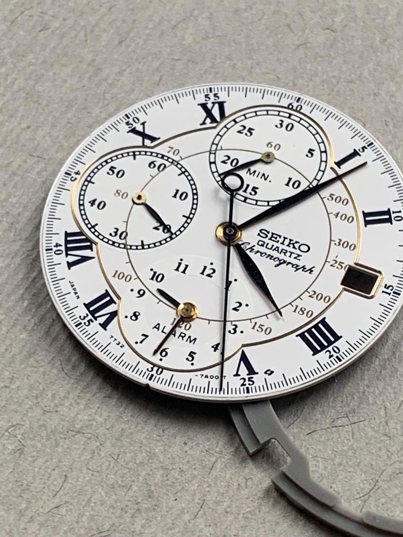 Seiko 7T32 Watch Dial: Original Japan, White Face (27.5mm) - Etsy Hong Kong