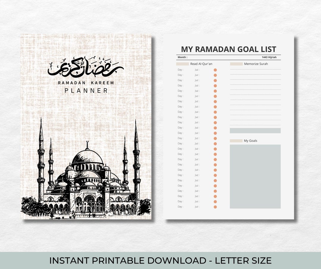 Islamic Planner | Ramadan Planner Design - Etsy