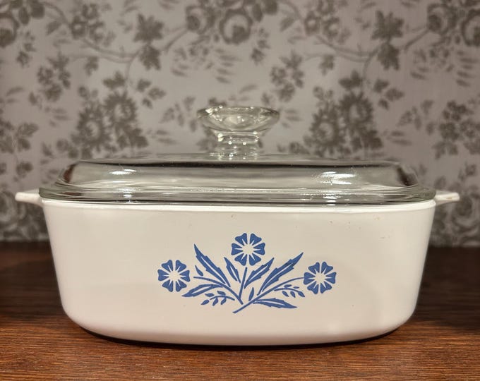 Vintage Corning Ware 'blue Cornflower" 2 Quart Casserole Dish Pan With ...
