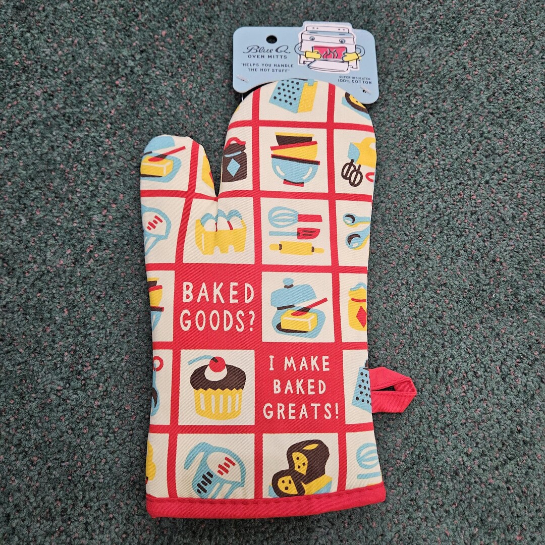 Baked Goods? I Make Baked Greats! Fun Oven Mitt – Colorful and ...