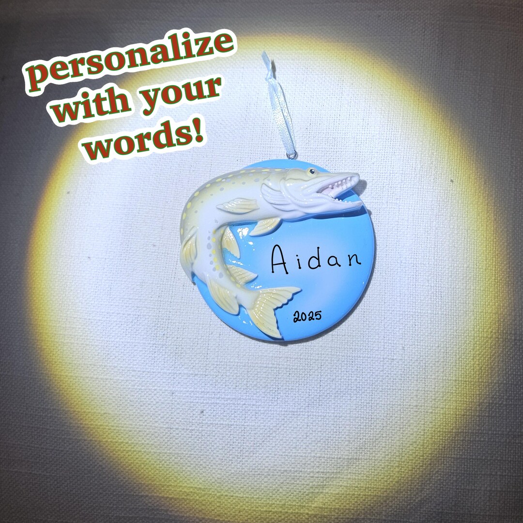 Personalized Pike Fish Ornament • Angler Christmas Gift, Lake Life - Etsy