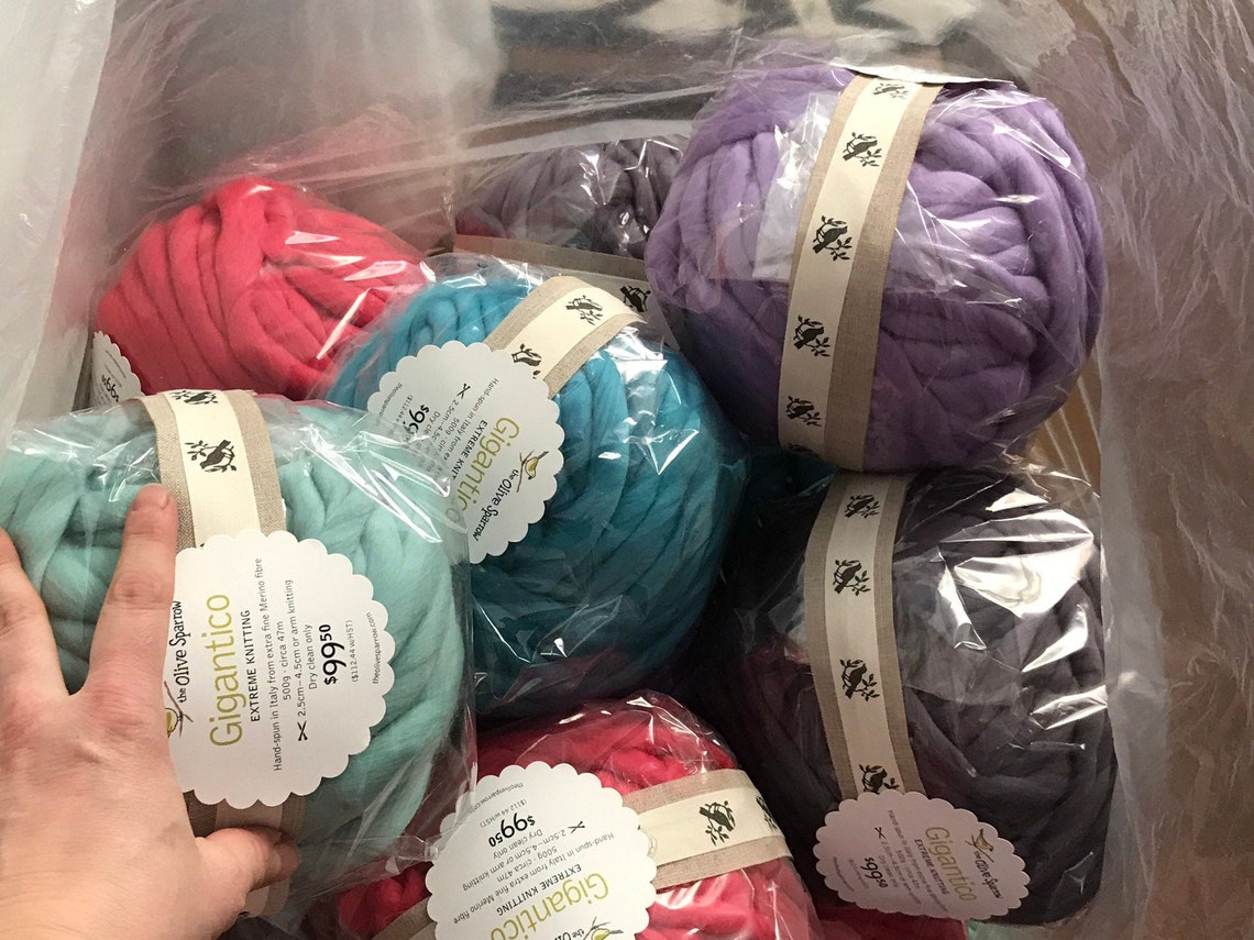 Giant Handspun Yarn. Gigantico. Extra Fine Merino 19 Micron. - Etsy