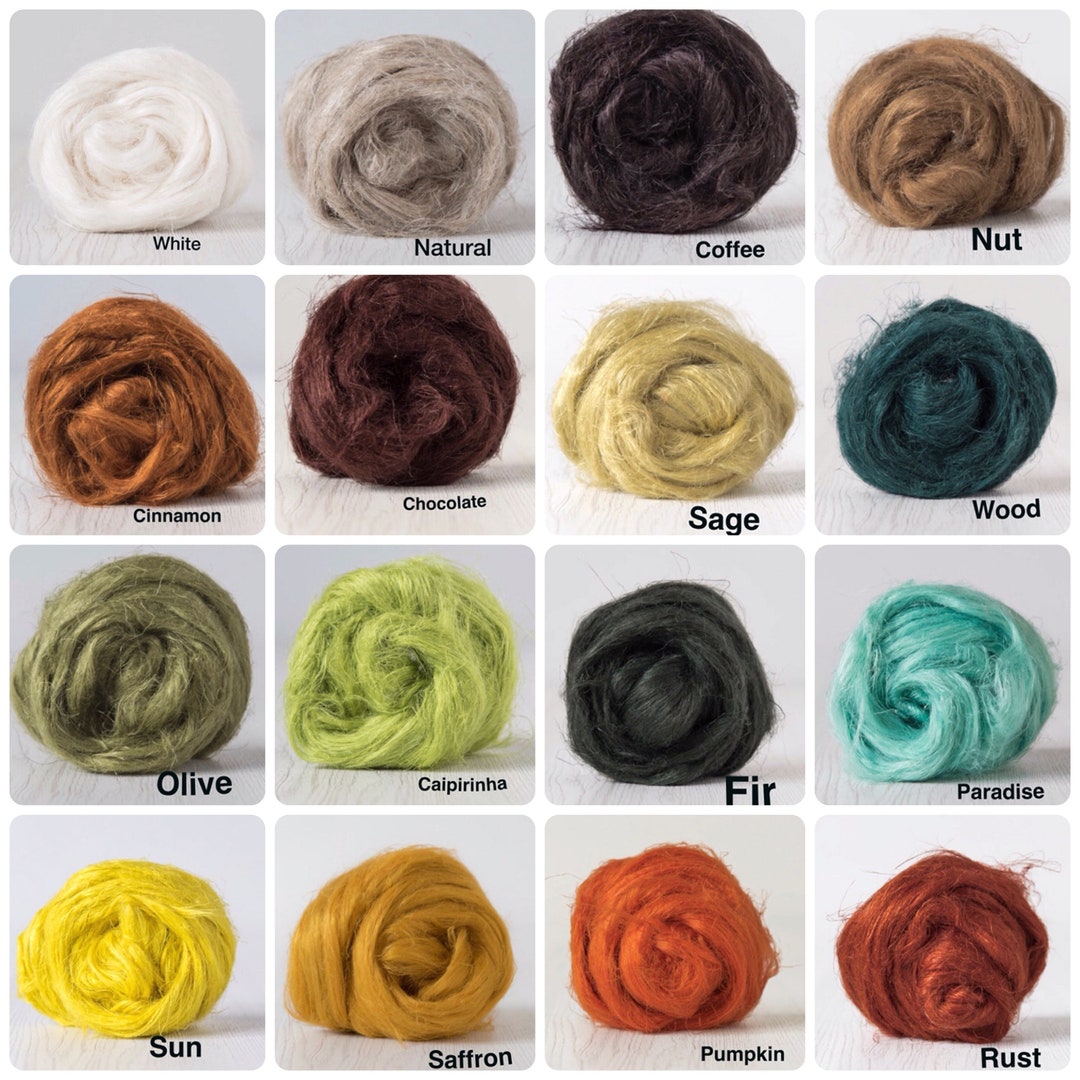 Flax Linen Roving 100 Grams 3.5oz 31 Colours Available - Etsy