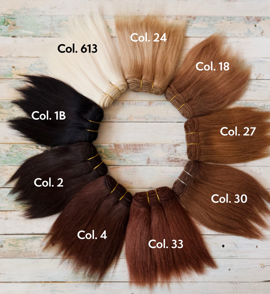 Straight Natural Mohair Weft - Waldorf Doll Hair -- Coarse Natural ...