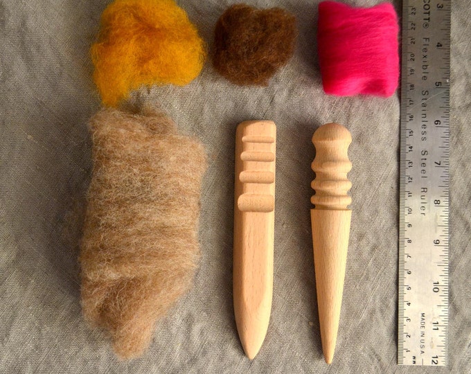Felting Tools Wooden Felting Tool for Small Areas Set of 2 | Etsy