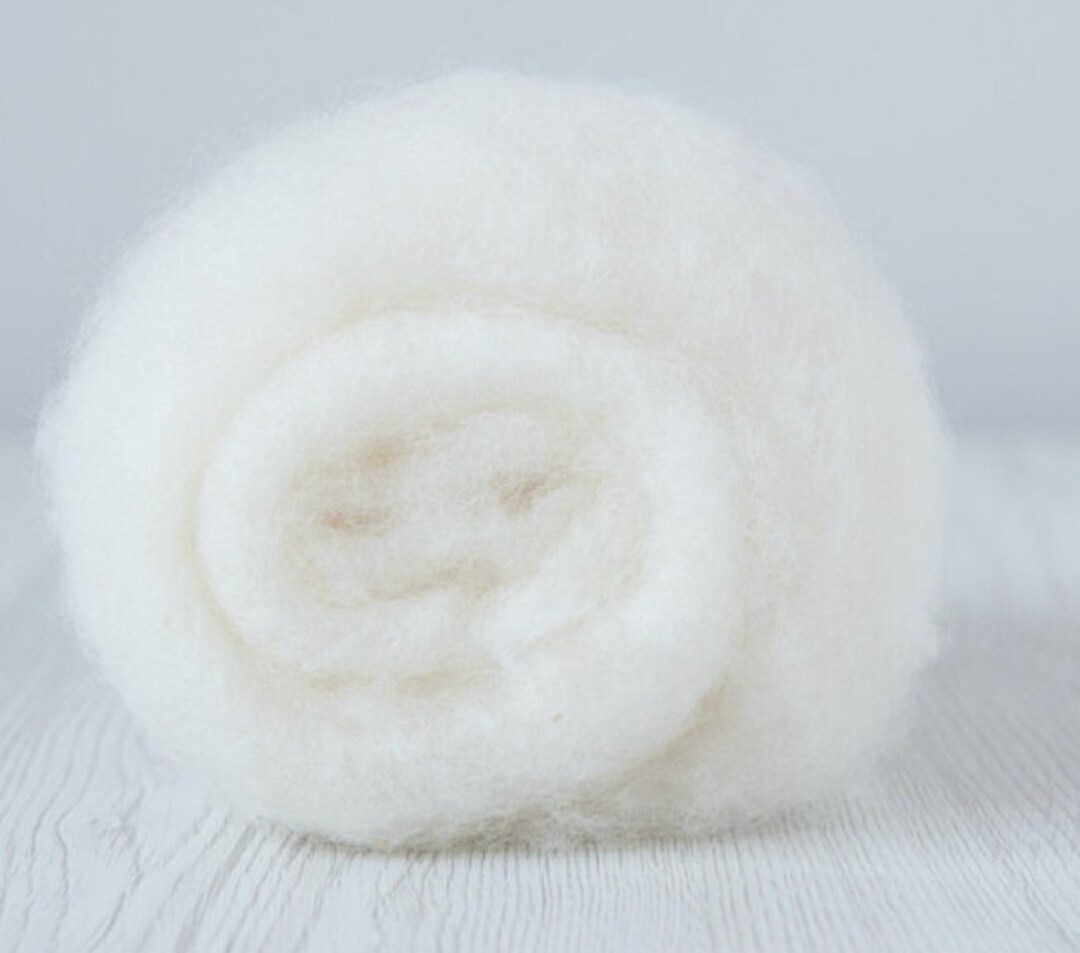 Natural White Maori/bergschaf Batt, Needle Felting, Wet Felting, 50 ...